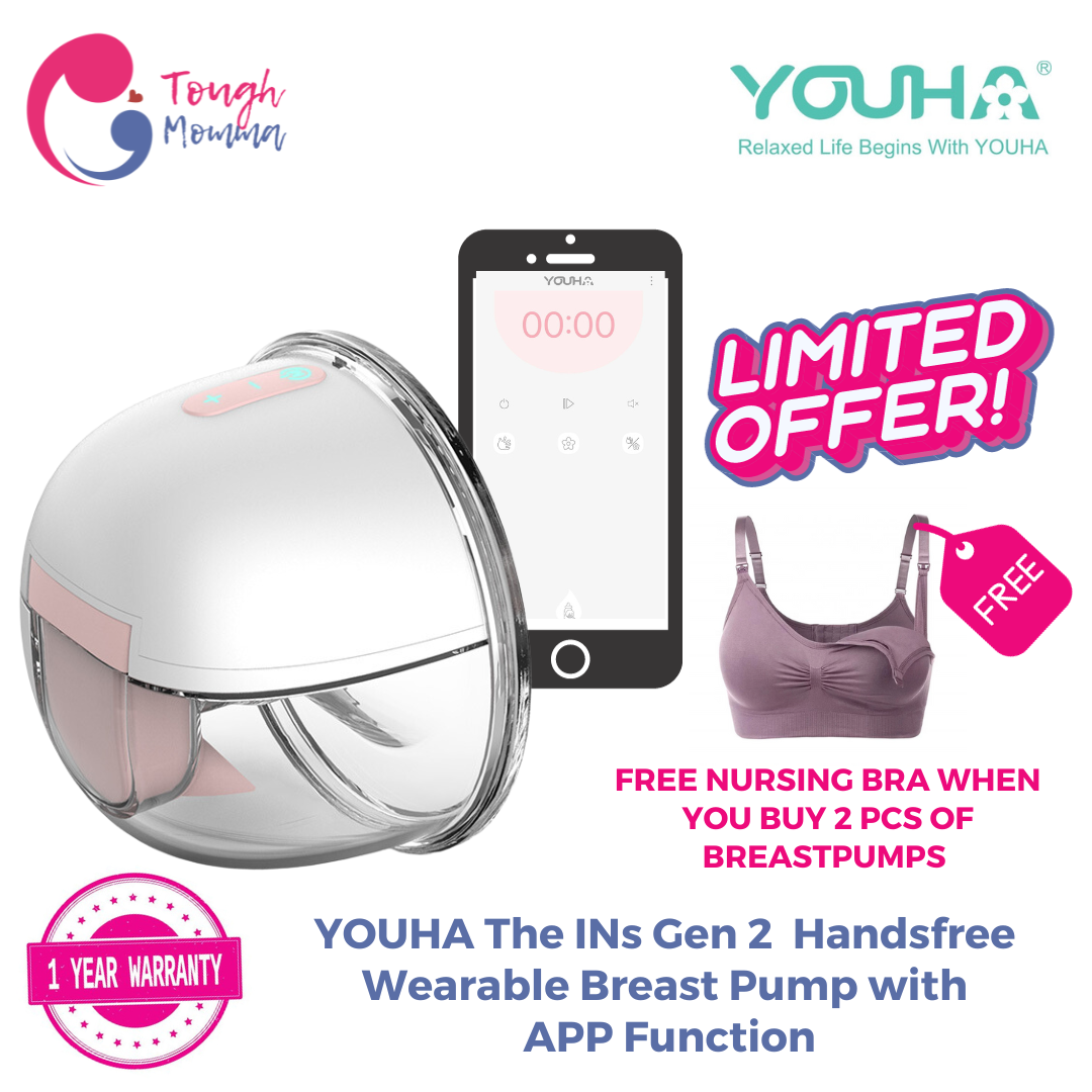 YOUHA The INs Gen 2 Handsfree Wearable Wireless Electric Breast Pump W – ToughMomma Maternity ...